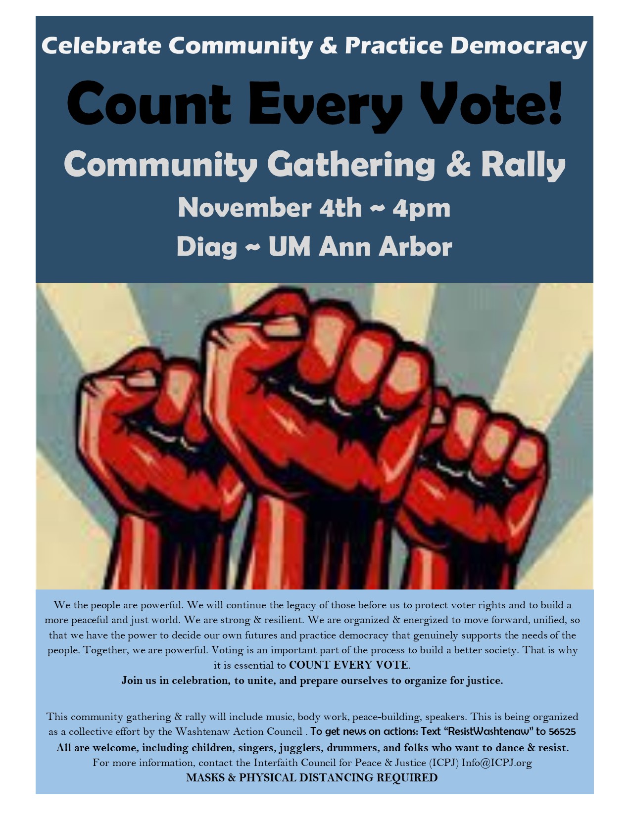 Celebrate Community & Practice Democracy Count Every Vote! – Interfaith ...